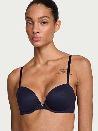 Victoria's Secret Love Cloud Smooth Lightly Lined Plunge Demi Bra - Blue