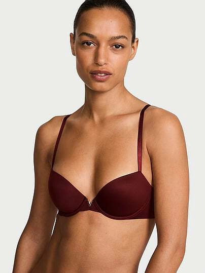 Victoria's Secret Love Cloud Smooth Lightly Lined Plunge Demi Bra - Brown