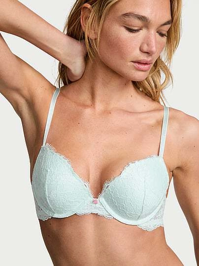 Victoria's Secret Dream Angels Lace Push-up Bra - Blue