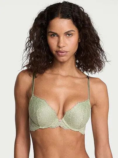 Victoria's Secret Dream Angels Lace Push-up Bra - Green