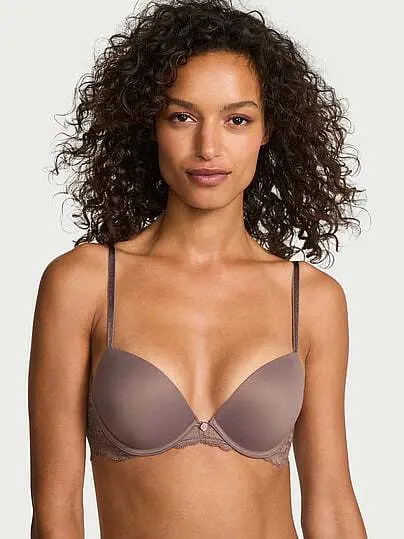 Victoria's Secret Dream Angels Smooth & Lace Push-up Bra - Grey