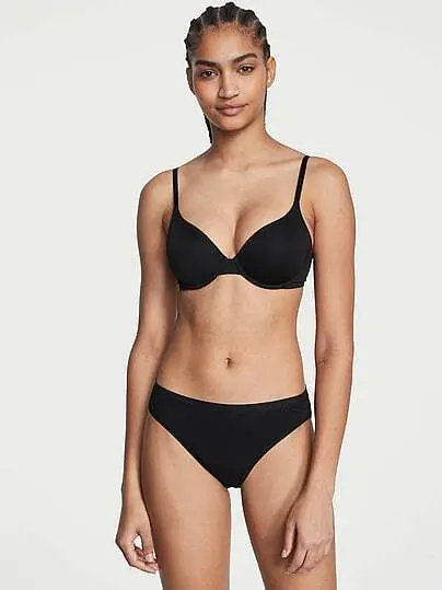 Victoria's Secret Stretch Cotton Bikini Panty - Black