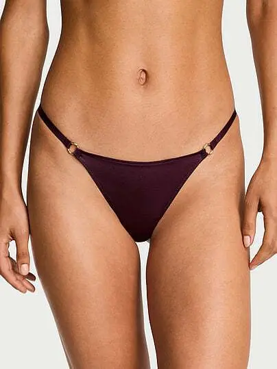 Victoria's Secret Very Sexy Rose Lace Adjustable V-string Panty - Purple