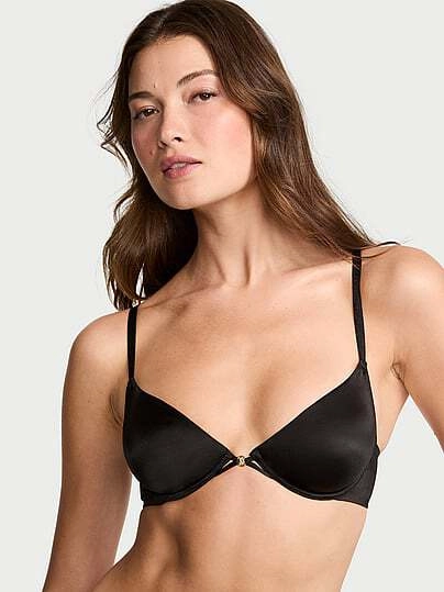 Victoria's Secret Very Sexy Shimmer Embroidery Low-cut Demi Bra - Black