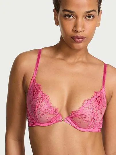 Victoria's Secret Very Sexy Laces Out Embroidery Unlined Demi Bra - Multicolored