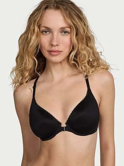 Victoria's Secret Body Victoria Lightly Lined Lace Racerback Full-coverage Bra - Black