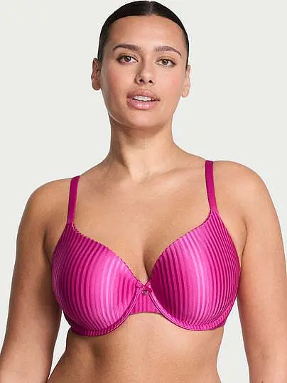 Victoria's Secret Body Victoria Lightly Lined Lace Racerback Full-coverage Bra - Pink