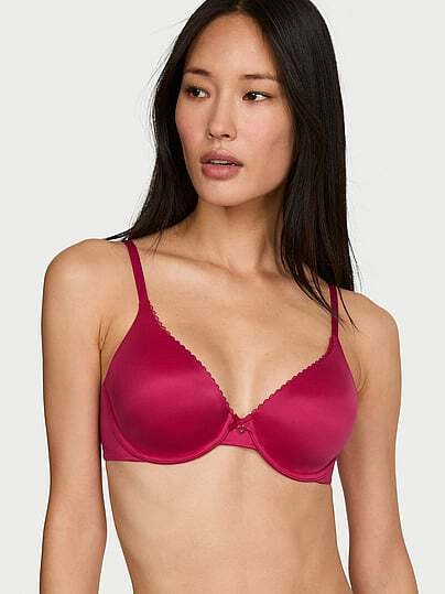 Victoria's Secret Body Victoria Lightly Lined Lace Racerback Full-coverage Bra - Pink