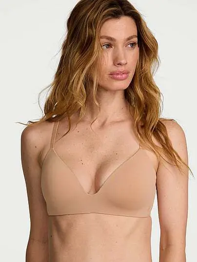 Victoria's Secret The T-shirt Lightly Lined Wireless Cotton Bra - Beige