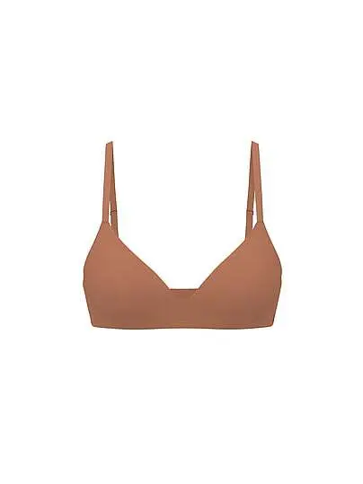 Victoria's Secret The T-shirt Cotton Exploded Logo Lightly Lined Wireless Bra - Brown