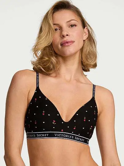 Victoria's Secret The T-shirt Lightly Lined Wireless Cotton Bra - Floral