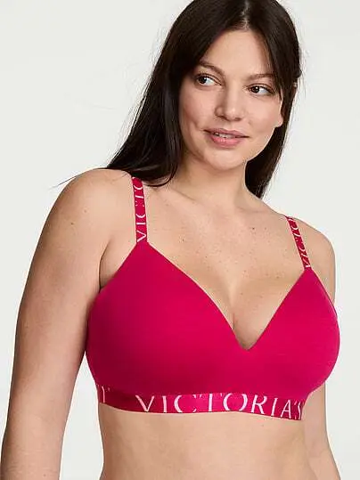Victoria's Secret The T-shirt Lightly Lined Wireless Cotton Bra - Pink