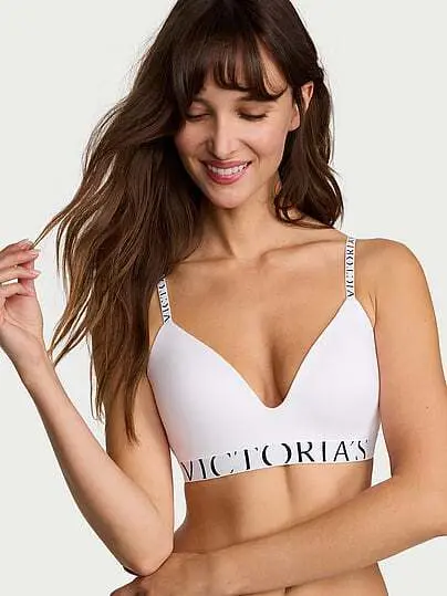 Victoria's Secret The T-shirt Lightly Lined Wireless Cotton Bra - White,ivory