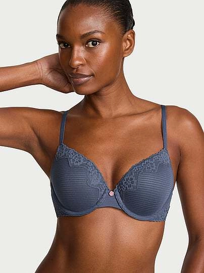 Victoria's Secret The T-shirt Perfect Shape Smooth Push-up Bra - Blue