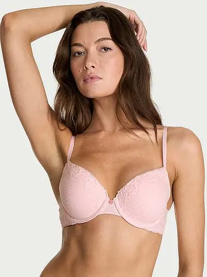Victoria's Secret The T-shirt Perfect Shape Shine Patch Push-up Bra - Pink