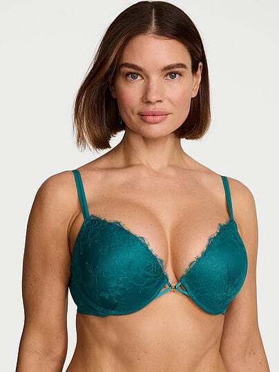Victoria's Secret Very Sexy Shine Bow Push-up Bra - Blue