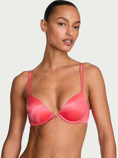 Victoria's Secret Very Sexy Ombré Stripe Shine Strap Push-up Bra - Red
