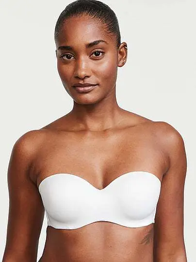 Victoria's Secret Bare Lightly Lined Smooth Strapless Bra - White,ivory