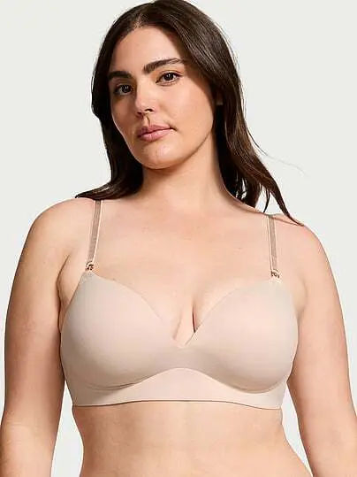 Victoria's Secret Love Cloud Smooth Wireless Push-up Plunge Bra - Beige