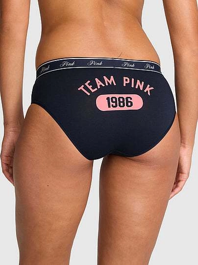 Pink Mesh Hiphugger Panty - Blue