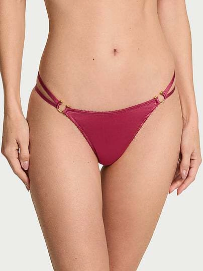 Victoria's Secret Very Sexy Rose Lace Overlay Thong Panty - Purple