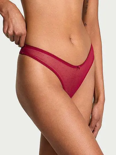 Victoria's Secret Very Sexy Smooth Strappy-back High-leg Thong Panty - Red