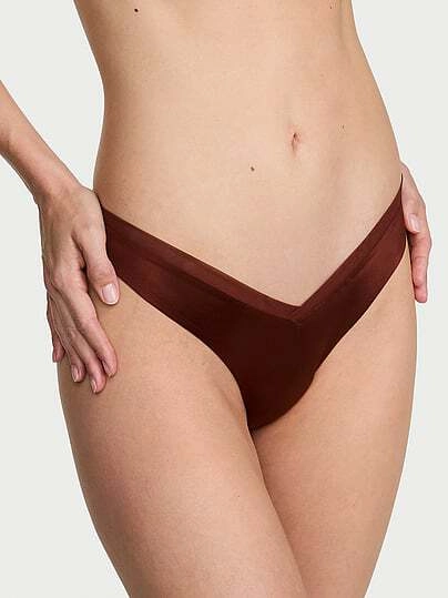 Victoria's Secret Very Sexy Rose Lace Strappy Cut-out Thong Panty - Red
