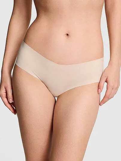 Pink No-show Hiphugger Panty - Beige