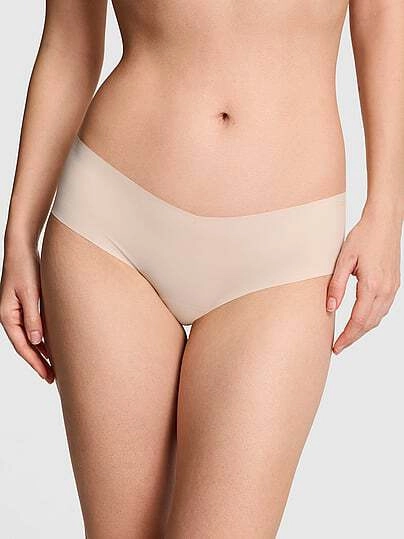 Pink No-show Cotton Hiphugger Panty - Beige