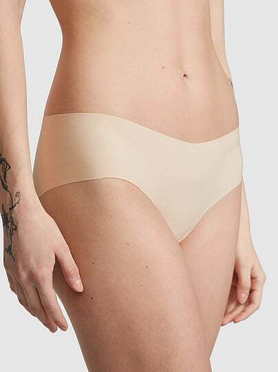 Pink No-show Hiphugger Panty - Beige