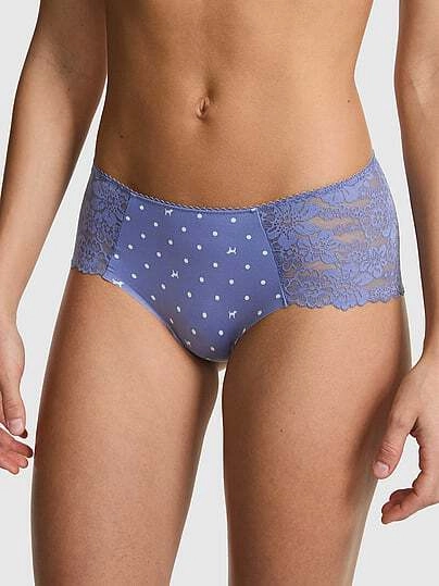 Pink No-show Hiphugger Panty - Print