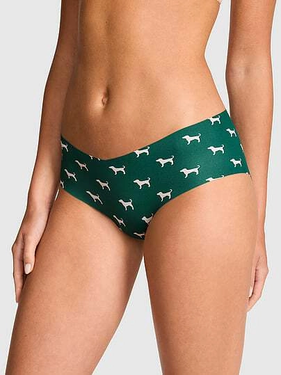 Pink No-show Cotton Hiphugger Panty - Print