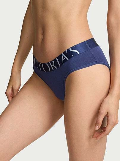 Victoria's Secret Cotton Sosoft™ Modal Ultra-fine Logo Hiphugger Panty - Blue