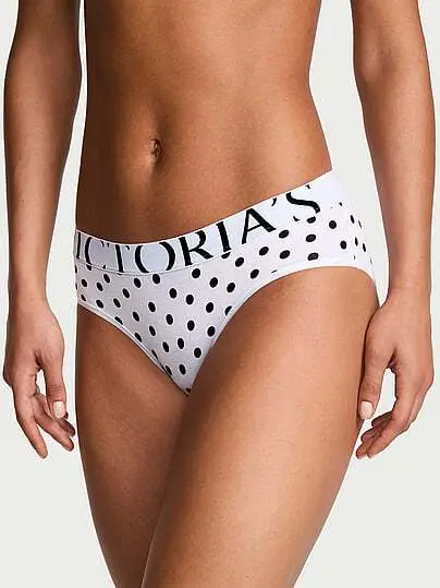 Victoria's Secret Cotton Sheer Heritage Shimmer Hiphugger Panty - Print