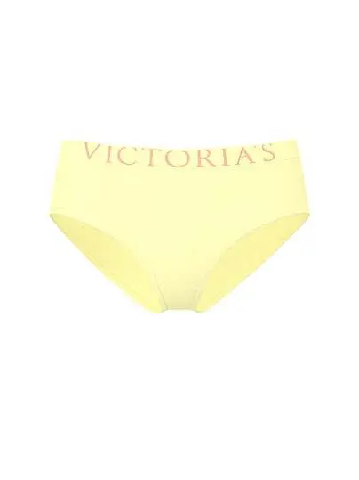 Victoria's Secret Cotton Sheer Heritage Logo Hiphugger Panty - Yellow