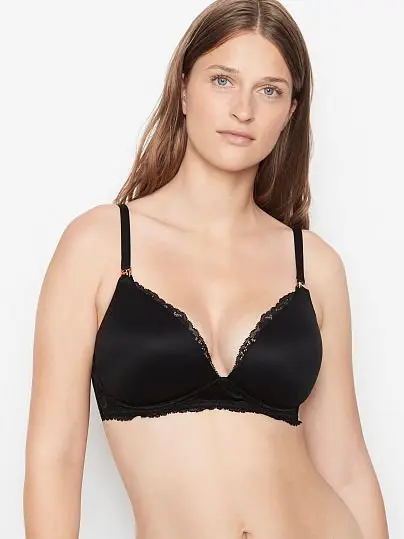 Victoria's Secret Body Victoria Lace Wing Wireless Nursing Bra - Black