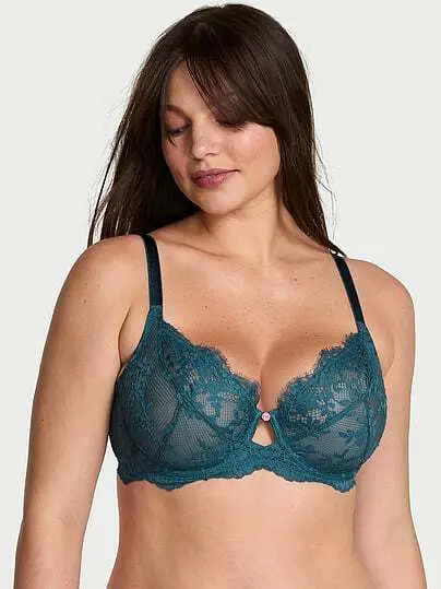 Victoria's Secret Dream Angels The Fabulous Unlined Lace Full-cup Bra - Blue