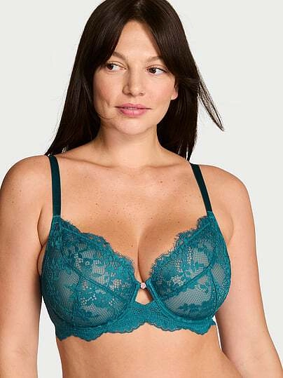 Victoria's Secret Dream Angels The Fabulous Unlined Lace Full-cup Bra - Blue