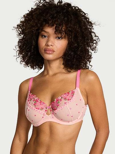 Victoria's Secret Dream Angels Fabulous Sweet Melody Embroidery Unlined Full-cup Bra - Print