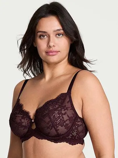 Victoria's Secret Dream Angels The Fabulous Unlined Lace Full-cup Bra - Purple