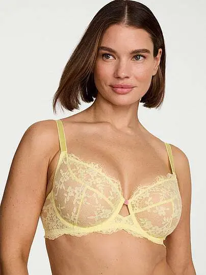 Victoria's Secret Dream Angels The Fabulous Unlined Lace Full-cup Bra - Yellow