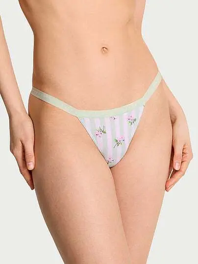 Victoria's Secret Stretch Cotton V-string Panty - Print