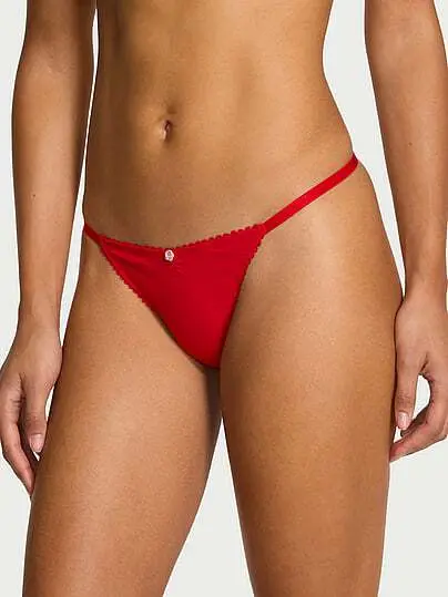 Victoria's Secret Stretch Cotton V-string Panty - Red