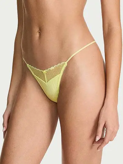 Victoria's Secret Stretch Cotton V-string Panty - Yellow