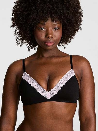 Pink Wear Everywhere™ Lightly Lined Wireless Bra - Black