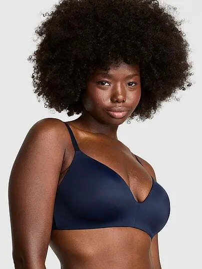 Pink Wear Everywhere Lightly Lined Wireless Bra - Blue