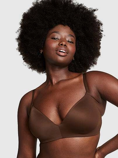 Pink Wear Everywhere™ Lightly Lined Wireless Bra - Brown