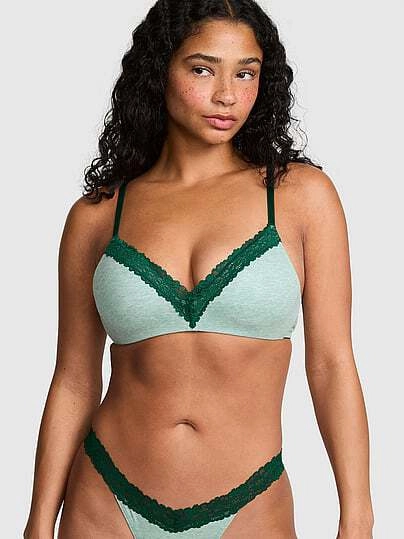 Pink Wear Everywhere™ Lightly Lined Wireless Bra - Green