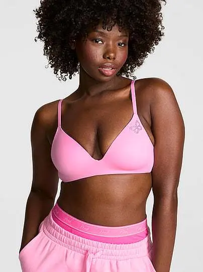Pink Wear Everywhere Everywhere™ Lightly Lined Wireless Bra - Pink