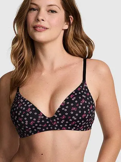 Pink Wear Everywhere Everywhere™ Lightly Lined Wireless Bra - Print